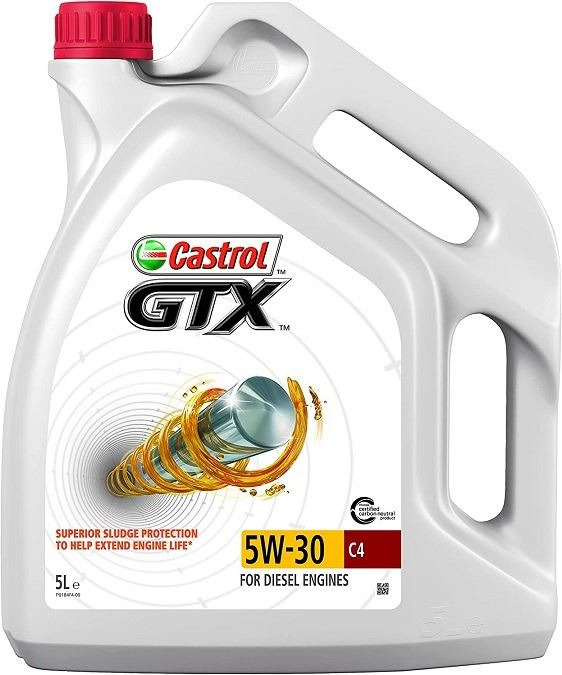Aceite Castrol GTX 5W30 · Acea C4 RN0720 · 5 litros
